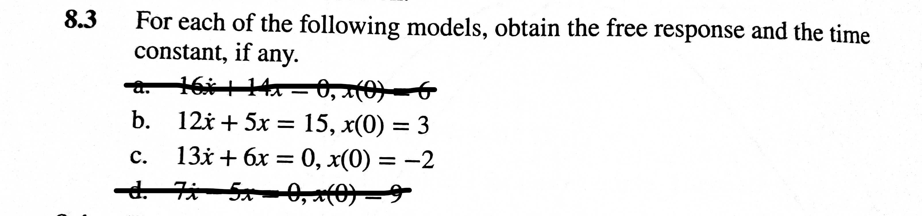 Solved 03 For each of the following models, obtain the free | Chegg.com