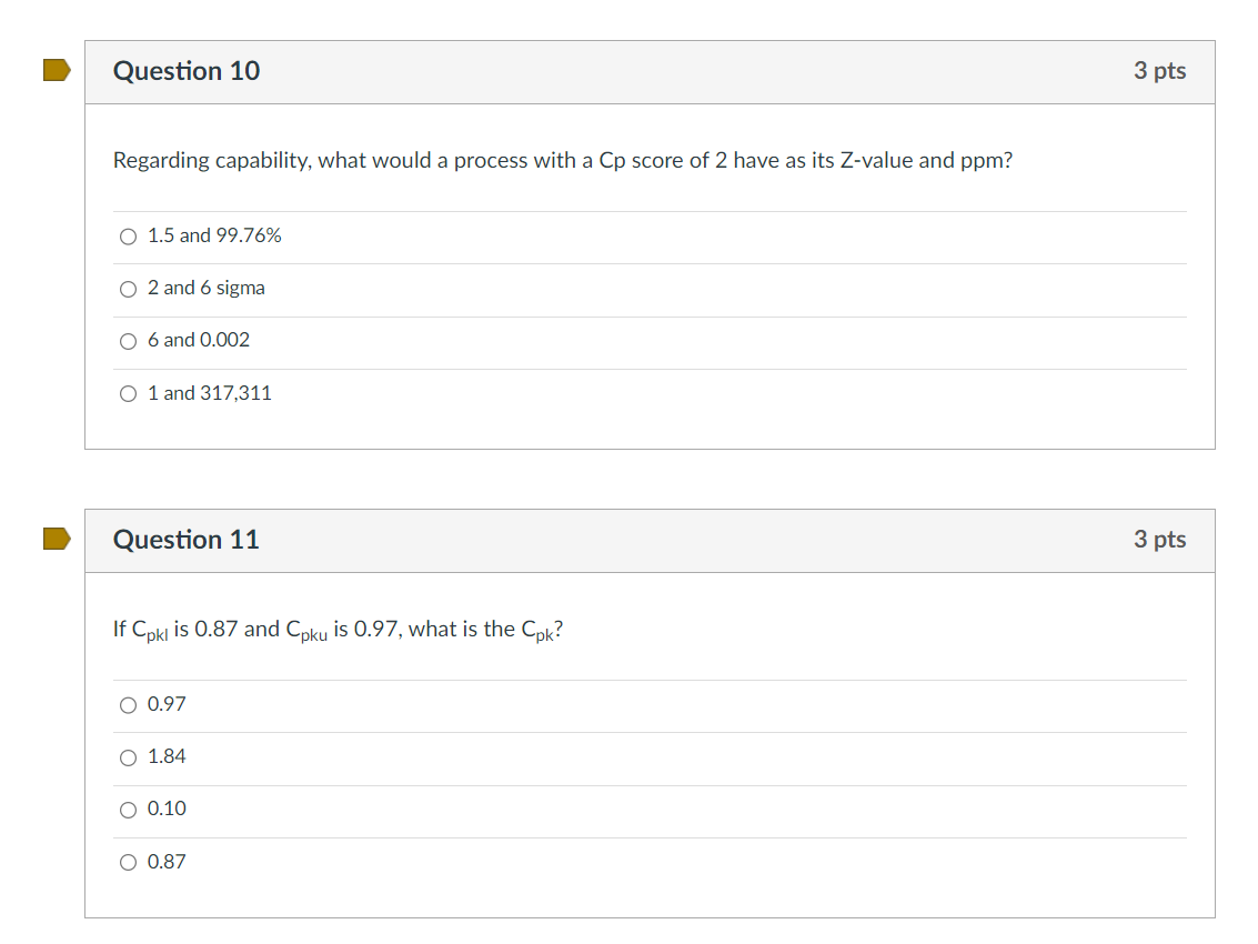 Solved Regarding capability, what would a process with a Cp | Chegg.com