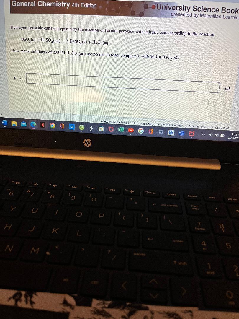 [Solved]: Hydrogen peroxide can be prepared by the reactio
