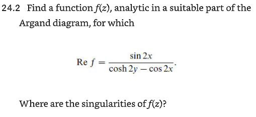 Solved 24.2 Find a function f(z), analytic in a suitable | Chegg.com