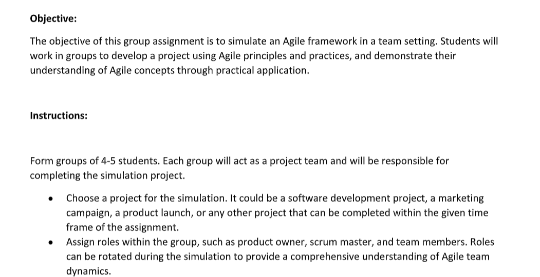 Solved Objective: The objective of this group assignment is | Chegg.com