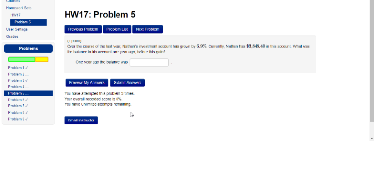 Solved LOUIS Homework Sels HW17 Problem 5 User Settings | Chegg.com