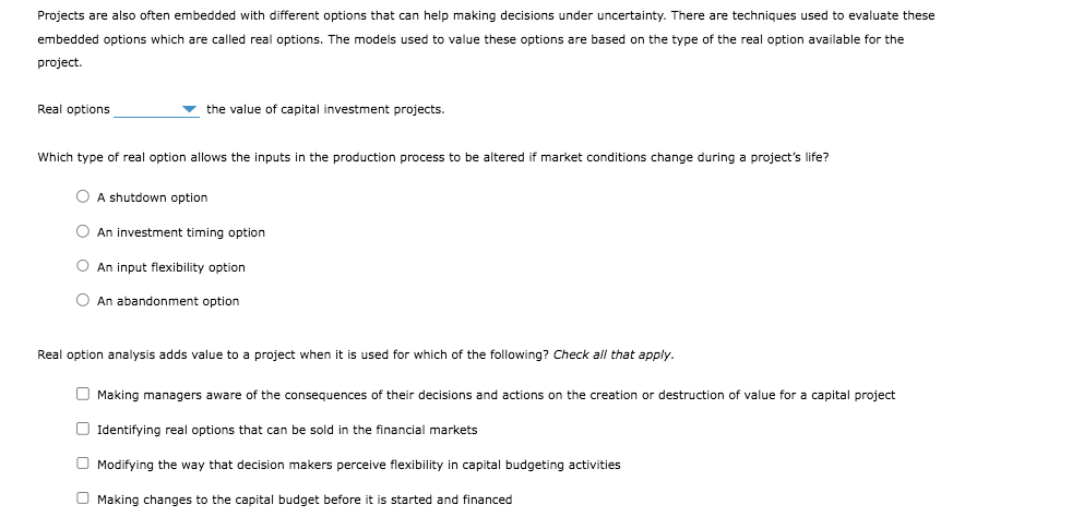 Solved For question 1. the fill in the blank options are: | Chegg.com