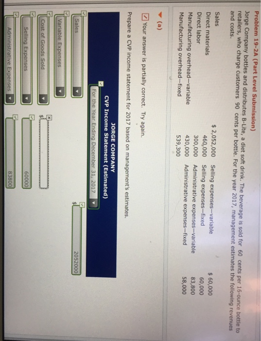 Solved Problem 19-2A (Part Level Submission) orge Company | Chegg.com