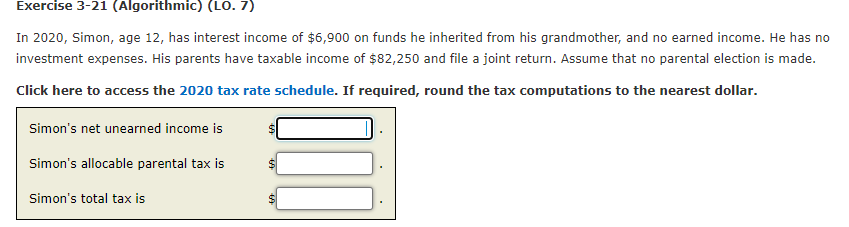 Solved Exercise 3-21 (Algorithmic) (LO. 7) In 2020, Simon, | Chegg.com
