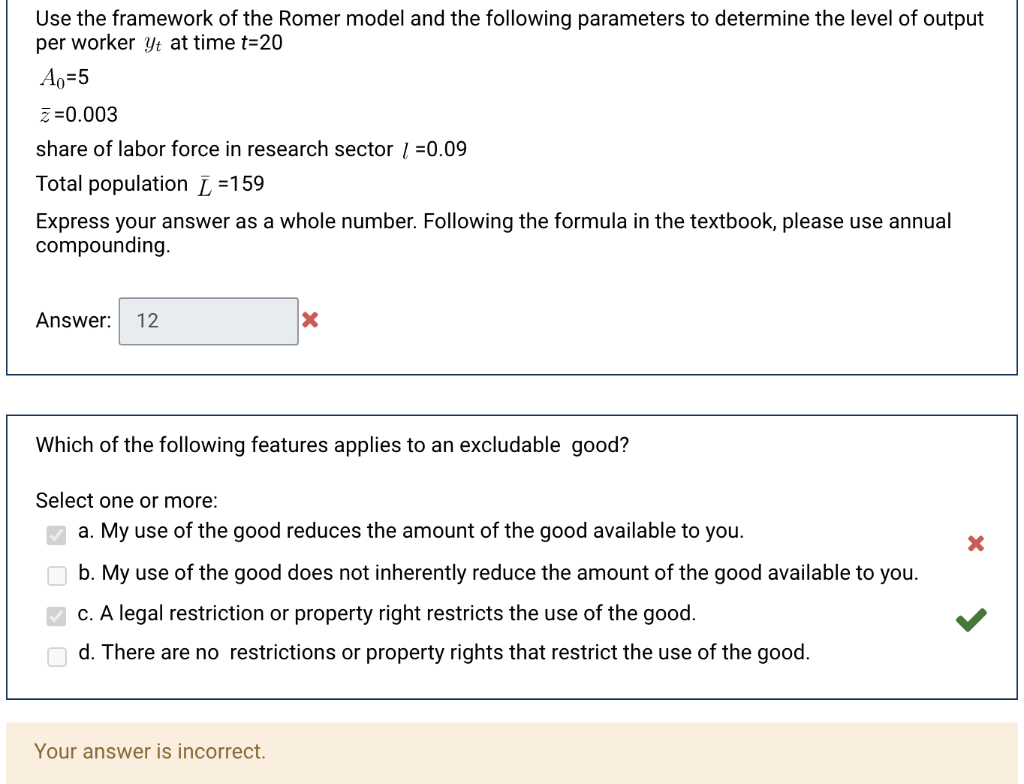 Solved Use the framework of the Romer model and the | Chegg.com