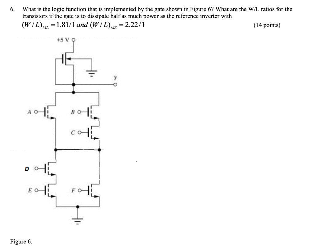 6. What is the logic function that is implemented by | Chegg.com