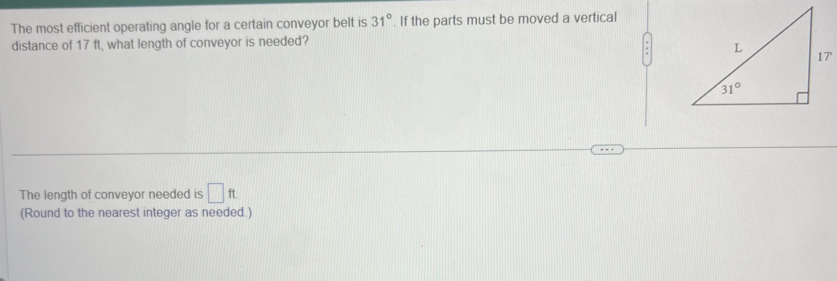 Solved The most efficient operating angle for a certain | Chegg.com