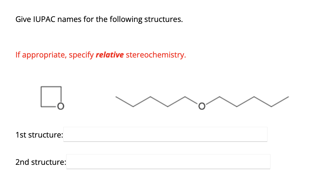 Solved Give IUPAC names for the following structures. If | Chegg.com