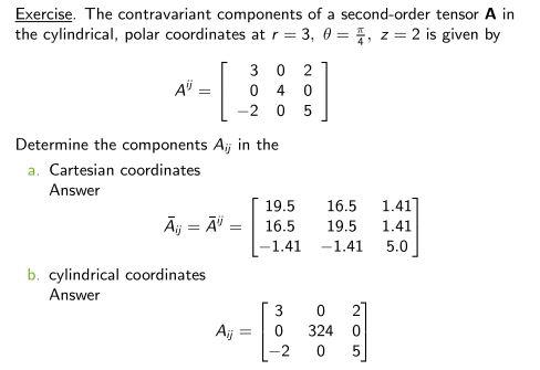 Solved Exercise. The contravariant components of a | Chegg.com