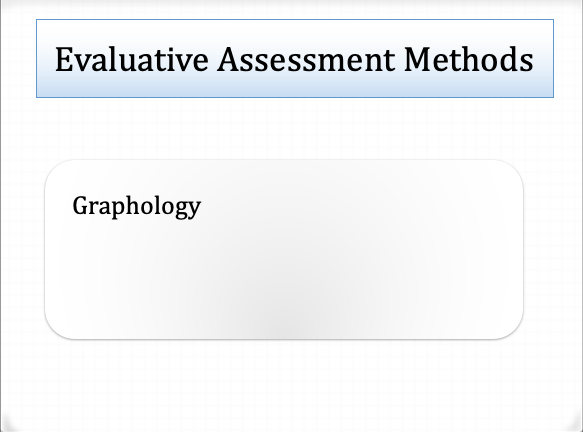 Solved Evaluative Assessment Methods Graphology GRAPHOLOGY | Chegg.com