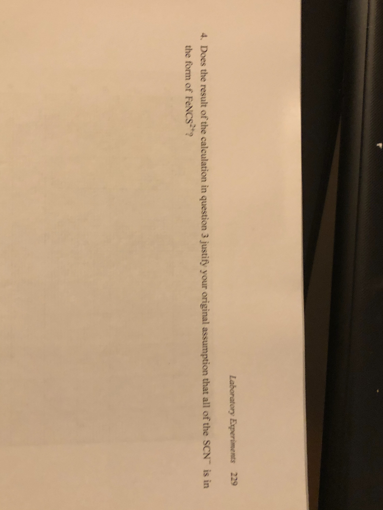 Solved Laboratory Experiments 229 is in 4. Does the result | Chegg.com