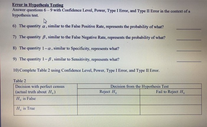 Solved Answer questions 6 – 9 with Confidence Level, Power, | Chegg.com