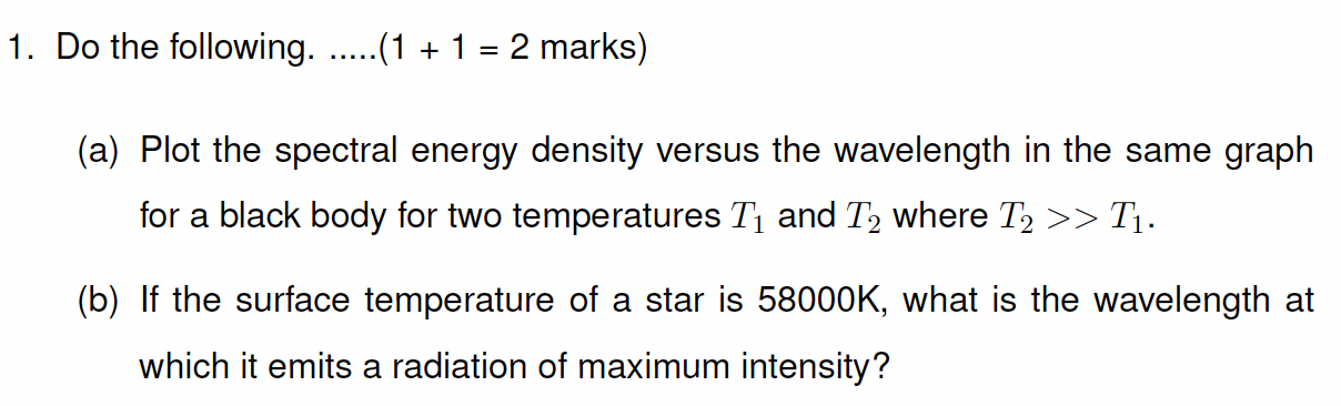 Solved 1. Do the following. .....(1 + 1 = 2 marks) = (a) | Chegg.com
