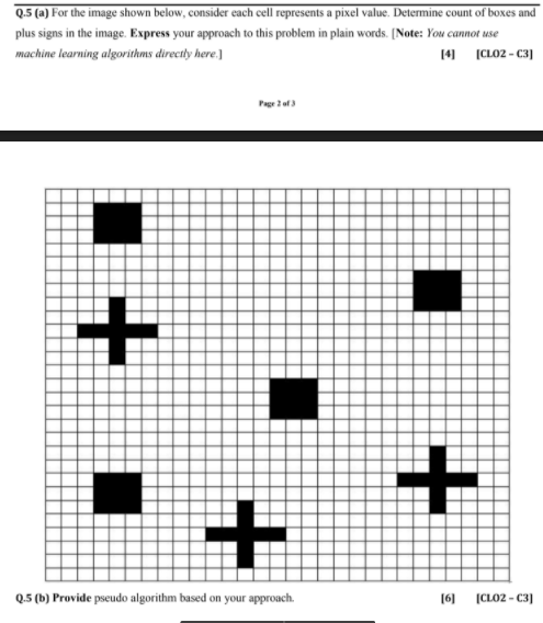 Solved Q.5 (a) For the image shown below, consider each cell | Chegg.com