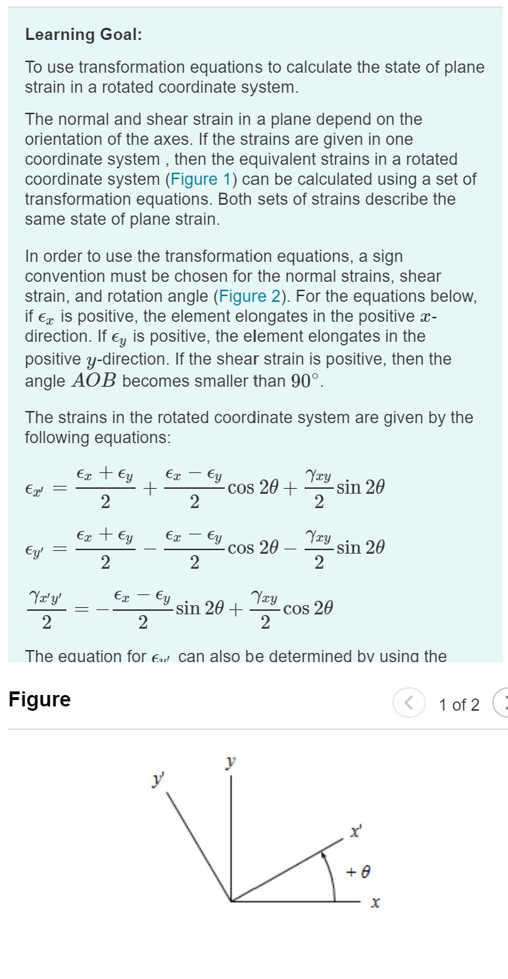 Learning Goal To Use Transformation Equations To