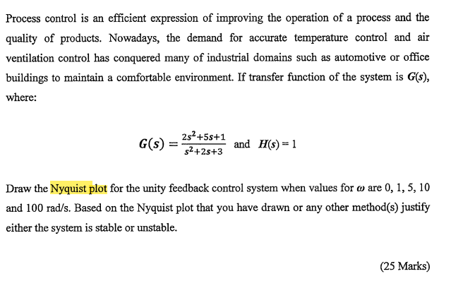 Solved Process Control Is An Efficient Expression Of
