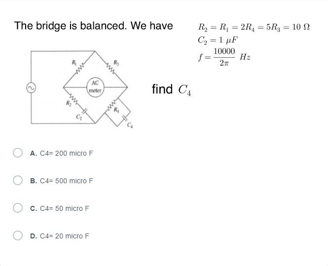 Solved The bridge is balanced. We have | Chegg.com