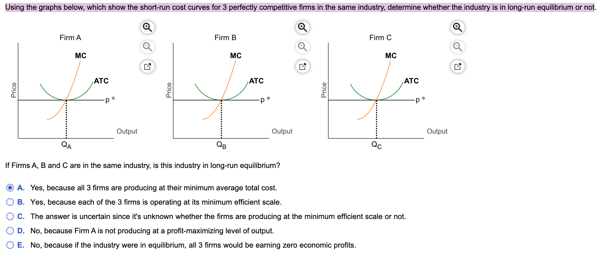 Solved (OPTION A IS INCORRECT) Using the graphs below, | Chegg.com