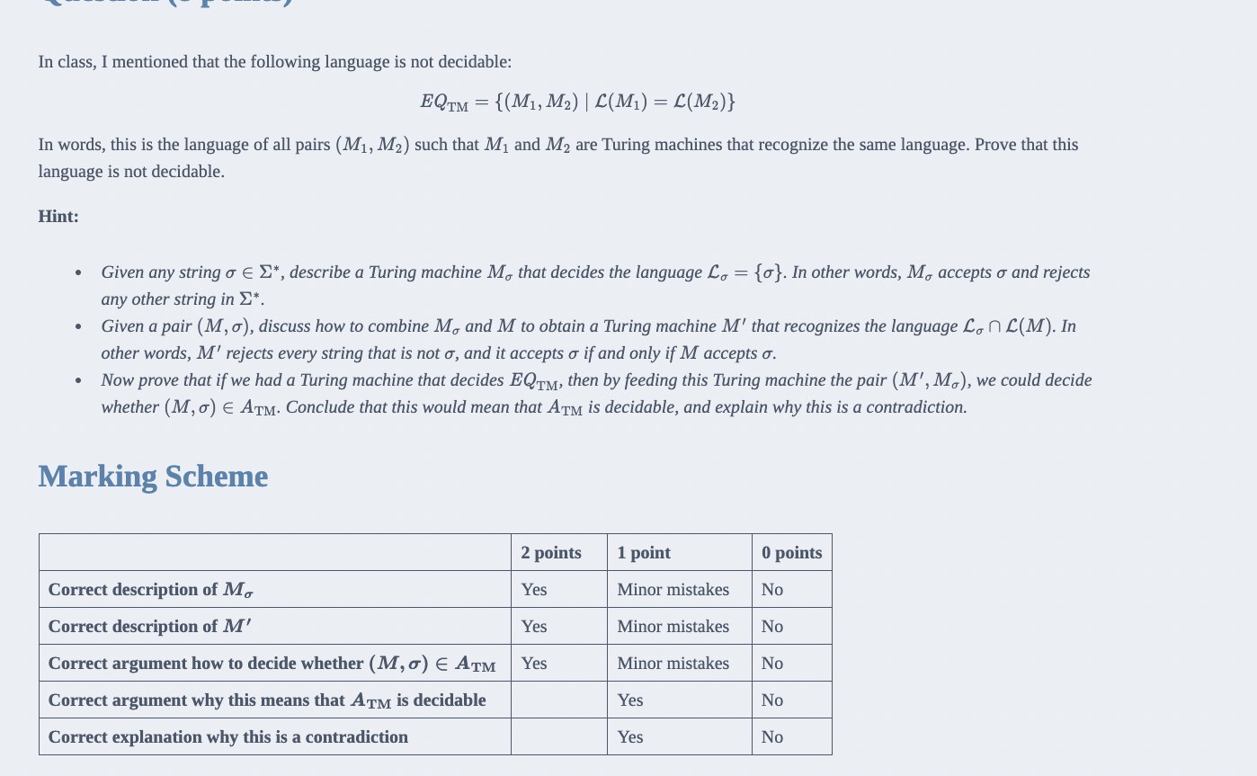 Solved In class, I mentioned that the following language is | Chegg.com