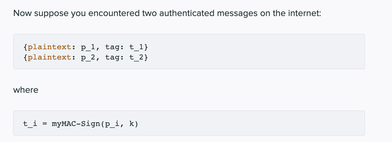 Consider following message authentication code (MAC) | Chegg.com