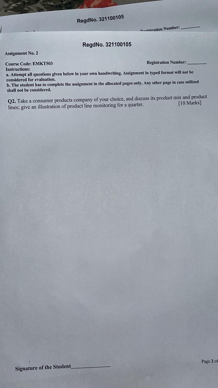 Solved RegdNo. 321100105 Danistration Number: RegdNo. | Chegg.com