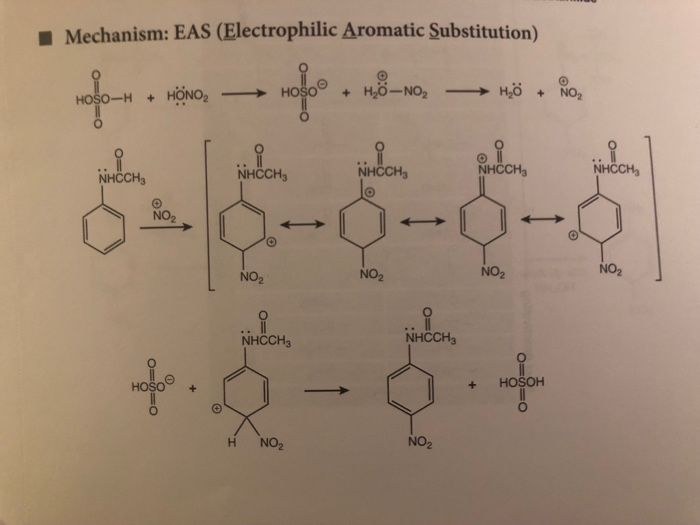 Solved Mechanism: EAS (Electrophilic Aromatic Substitution) | Chegg.com