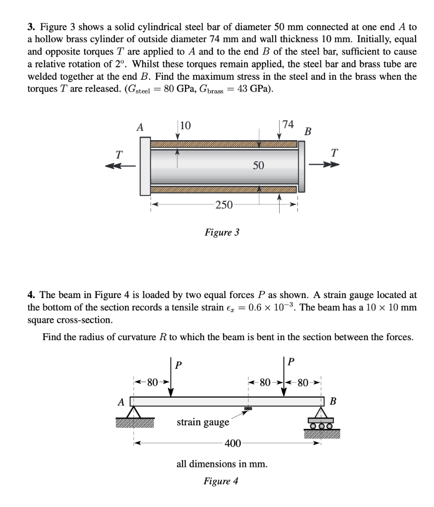Solved 3. Figure 3 shows a solid cylindrical steel bar of | Chegg.com