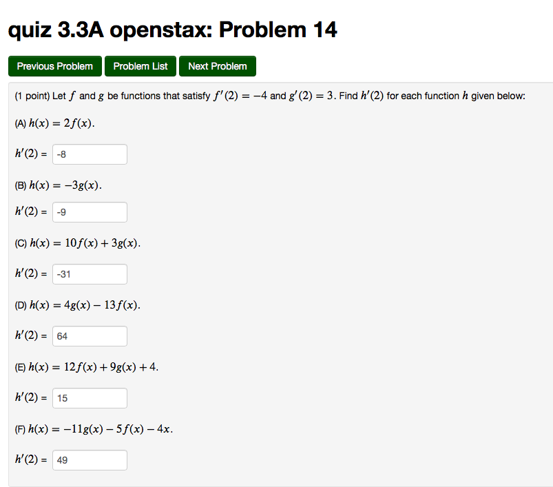 Solved quiz 3.3A openstax: Problem 1 Previous Problem | Chegg.com