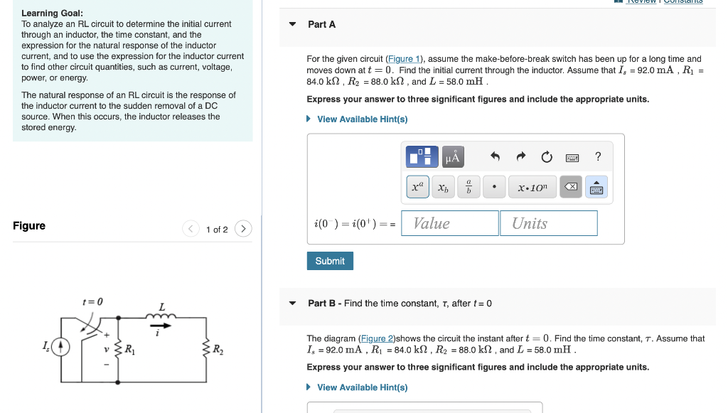 Solved Part C - For the original circuit, find an expression | Chegg.com