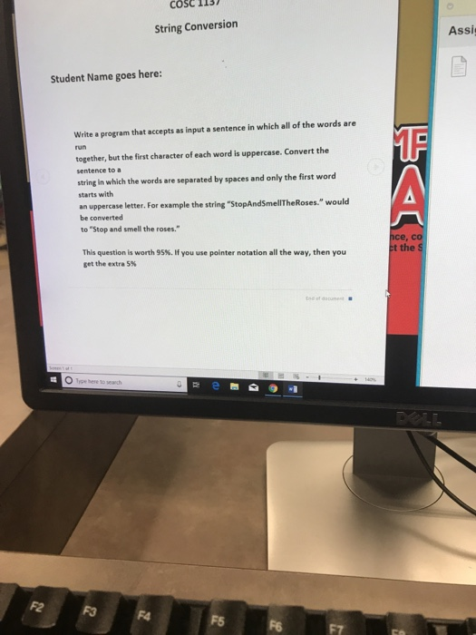 Solved String Conversion Assi Student Name goes here: Write | Chegg.com