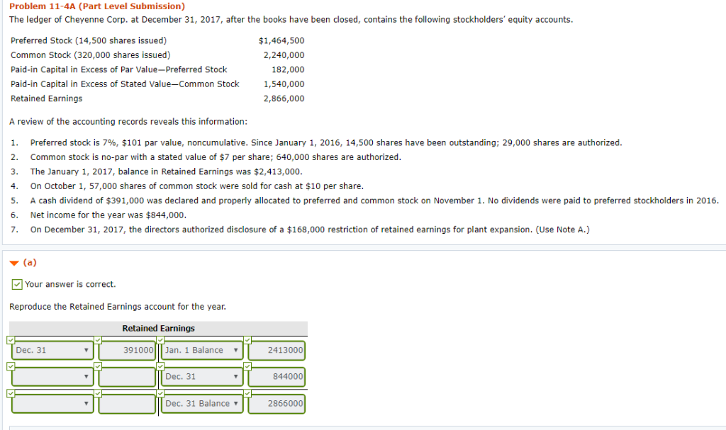 Solved Problem 11-4A (Part Level Submission) The ledger of | Chegg.com