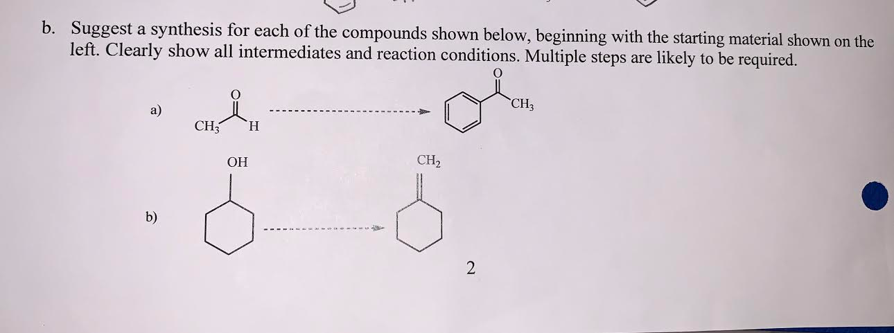 Solved please help me with these 2 synthesis problems. I | Chegg.com