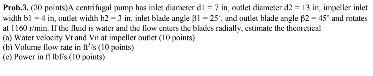 Solved Water density ρ=1000 kg/m3=1.94Slug/ft3, water | Chegg.com
