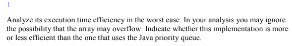 Solved 3 Provide A Java Class Named Sortedpriorityqueue 8282