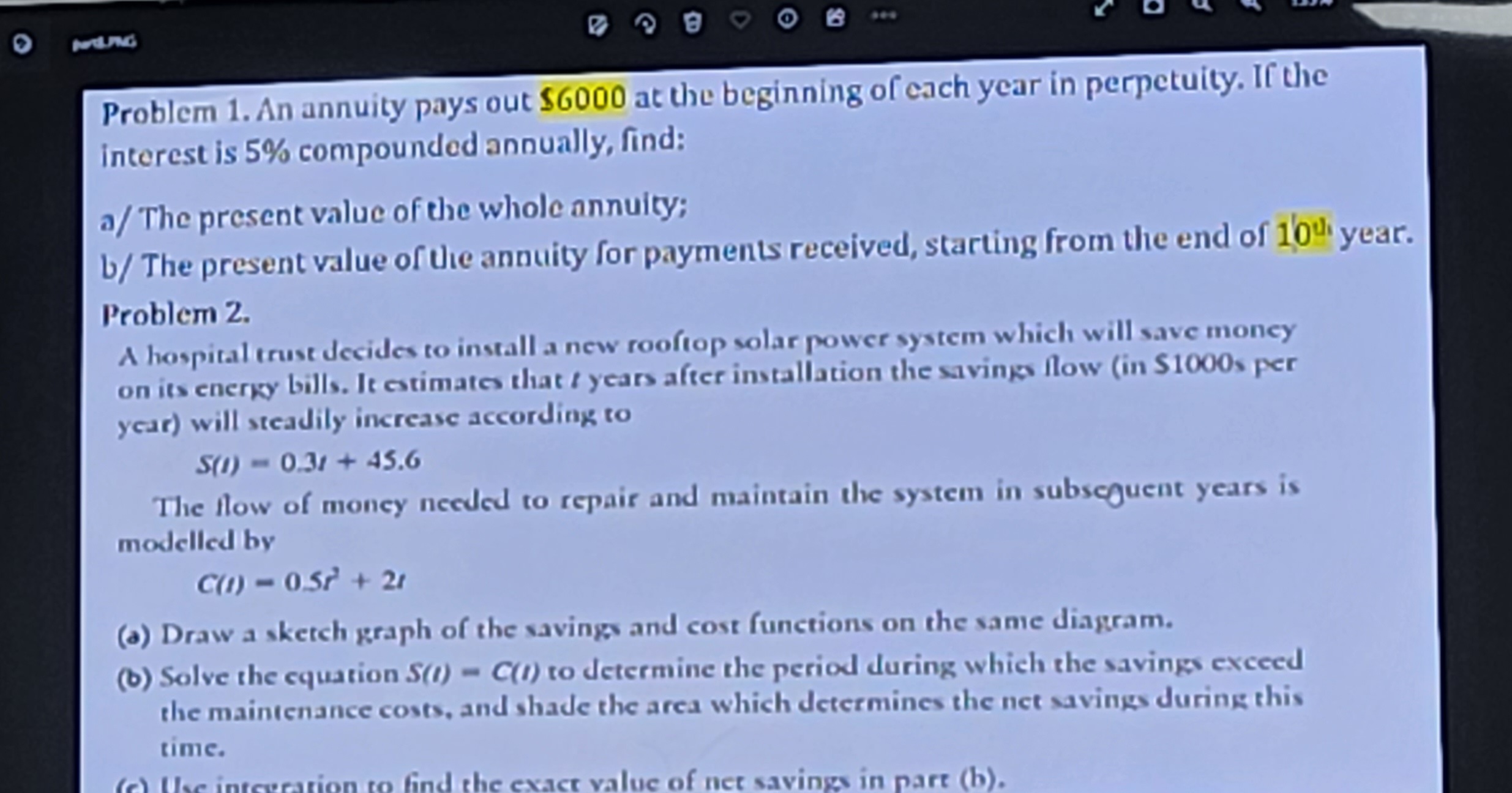 Solved Problem 1. An annuity pays out $6000 at the beginning | Chegg.com