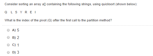 Solved Consider sorting an array al containing the following | Chegg.com