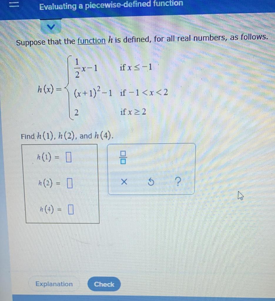 Solved Evaluating a piecewise-defined function Suppose that | Chegg.com