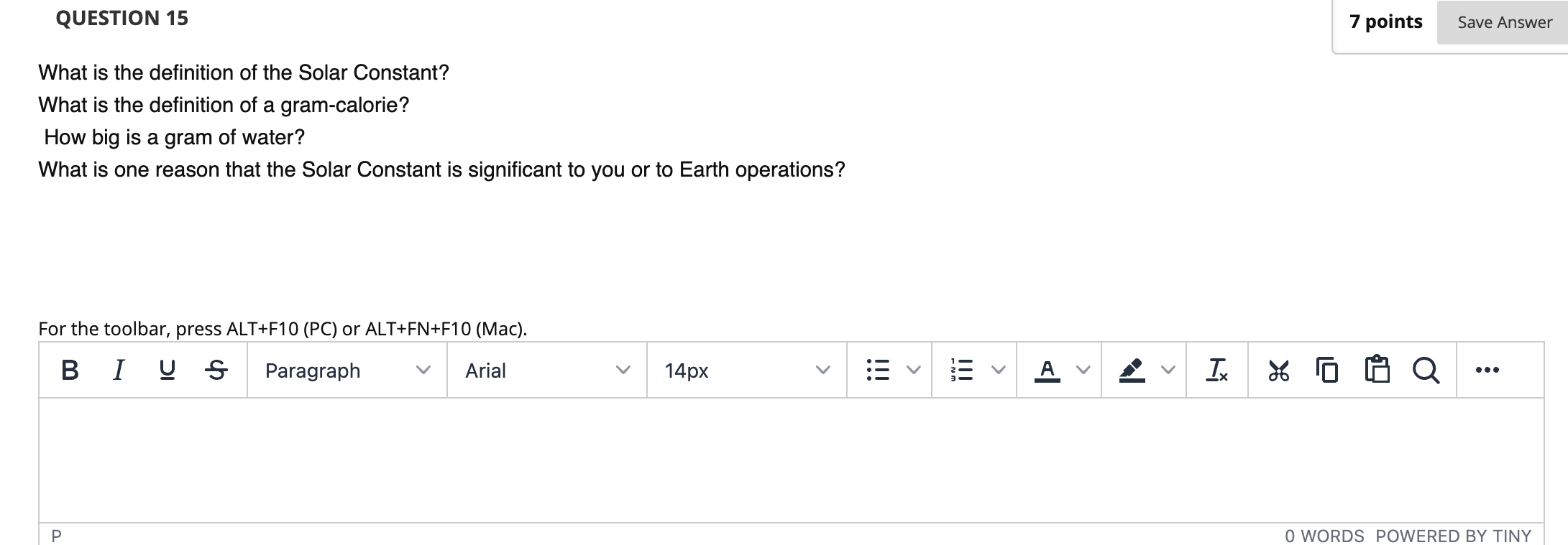 Solved QUESTION 15 What is the definition of the Solar | Chegg.com