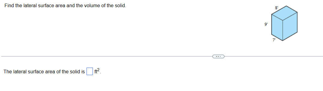 Solved Find the lateral surface area and the volume of the | Chegg.com