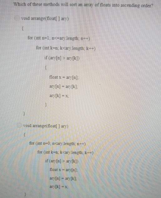 Solved What is printed by the following code? public class | Chegg.com