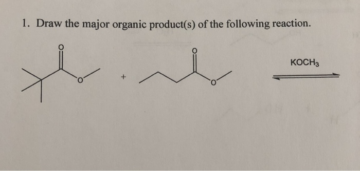 Solved 1. Draw the major organic product(s) of the following | Chegg.com