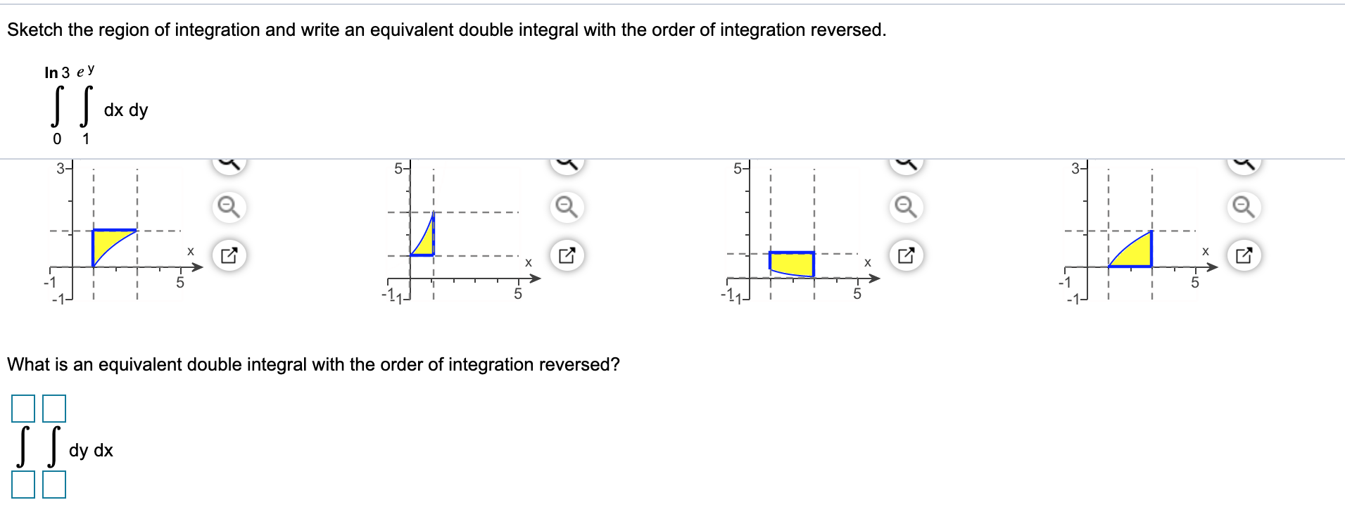 Solved Sketch the region of integration and write an | Chegg.com