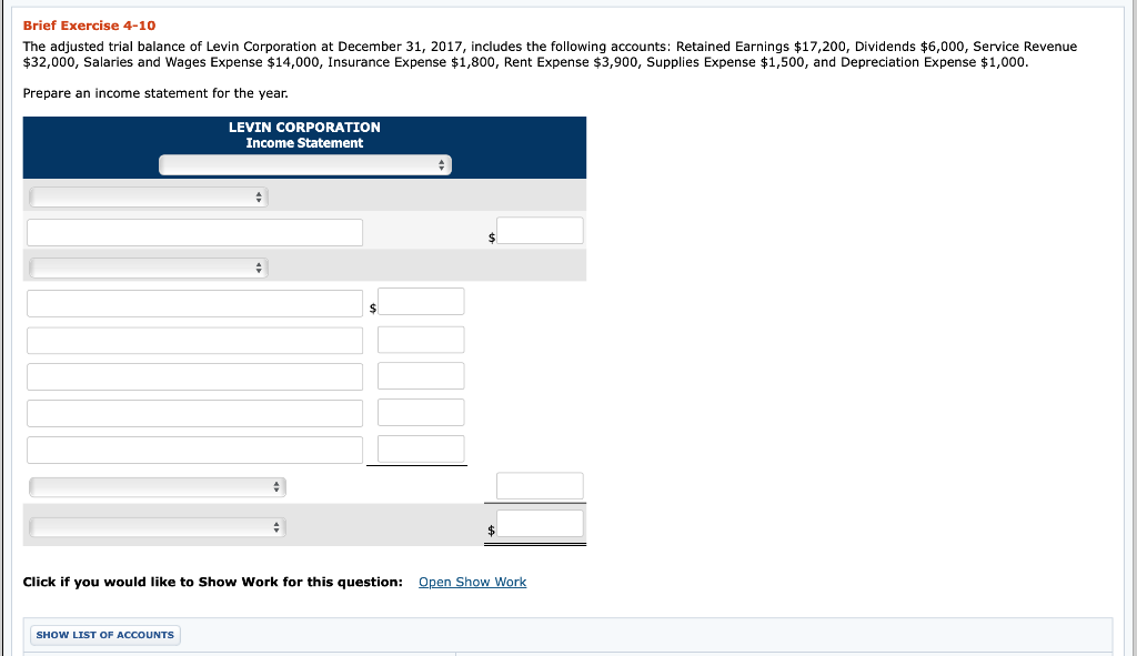 Solved Brief Exercise 4-10 The adjusted trial balance of | Chegg.com