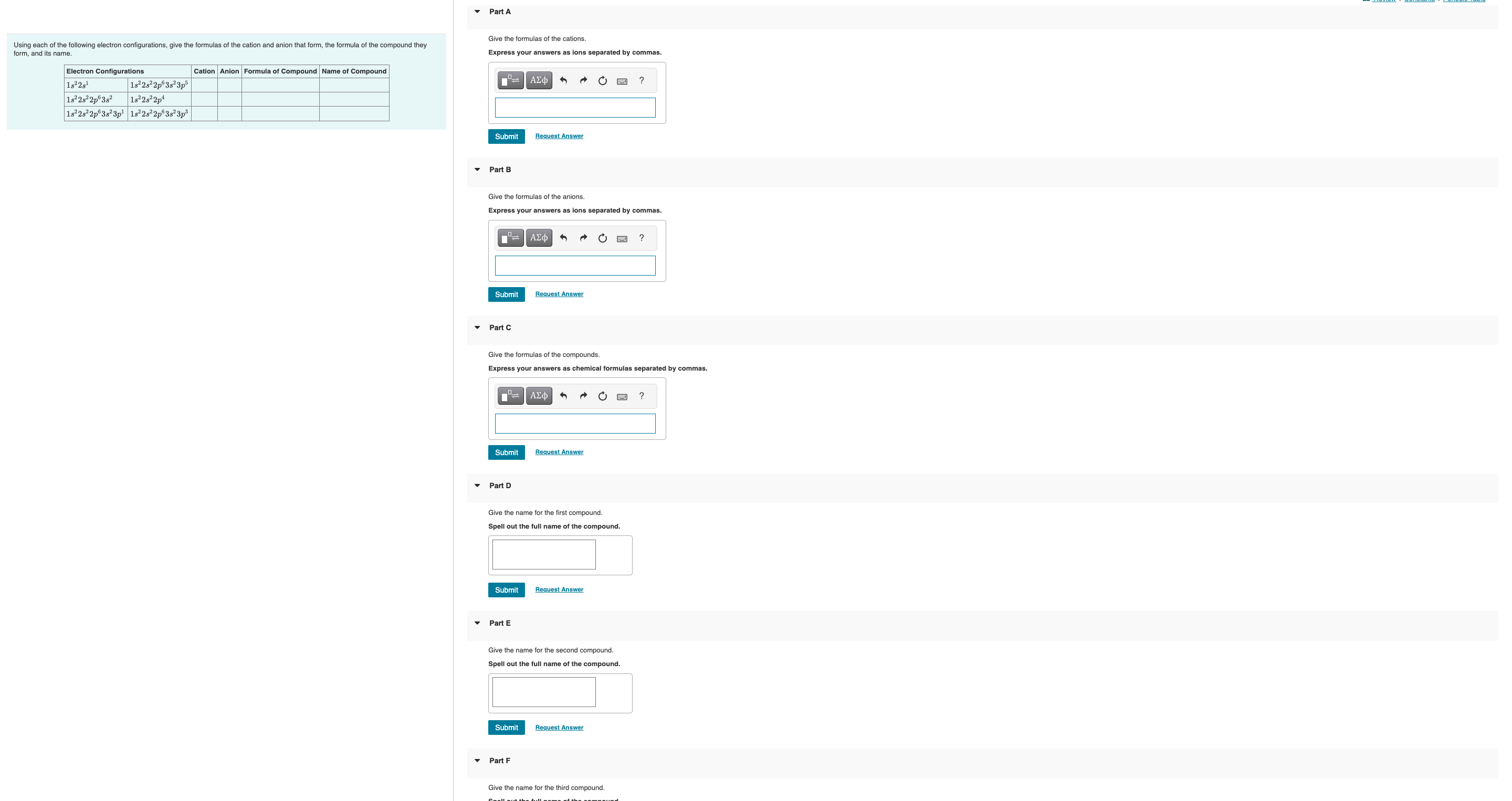 Solved Using each of the following electron configurations, | Chegg.com