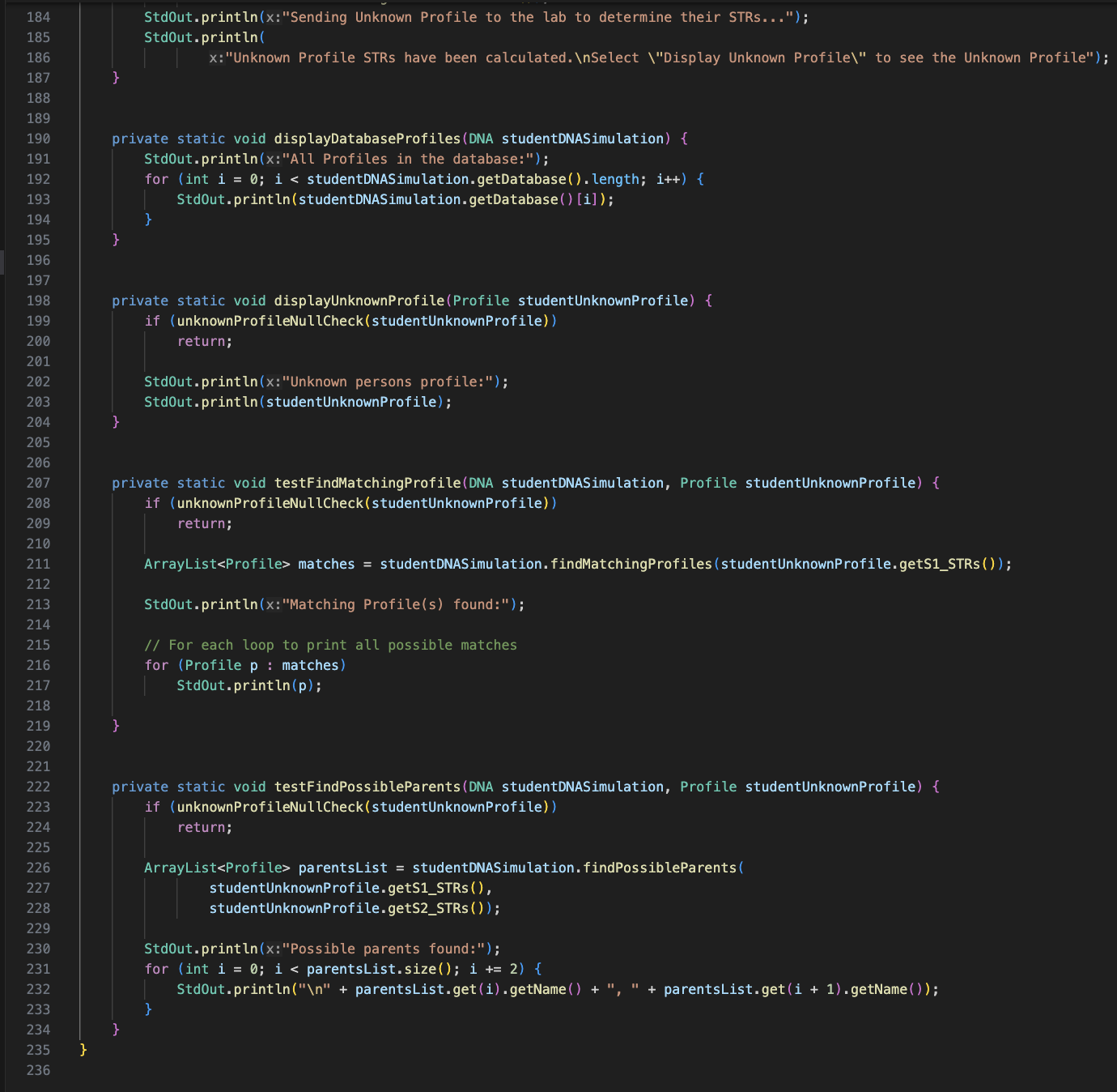 Solved 3. createUnkownProfile (String filename) Creates and | Chegg.com