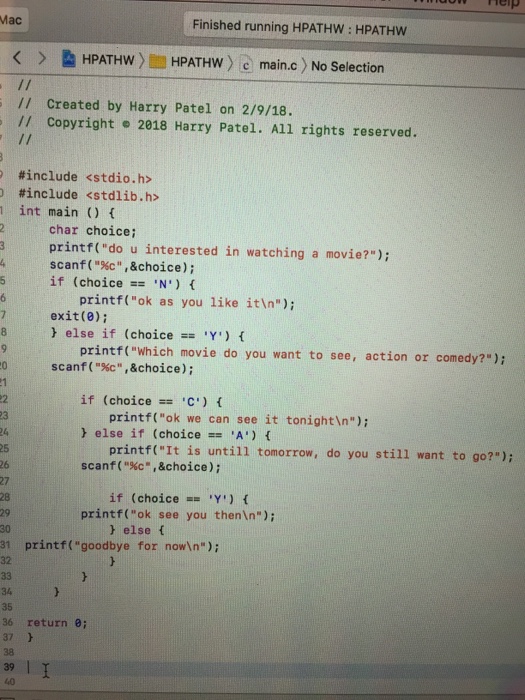 Solved Basic C program: The question is the | Chegg.com