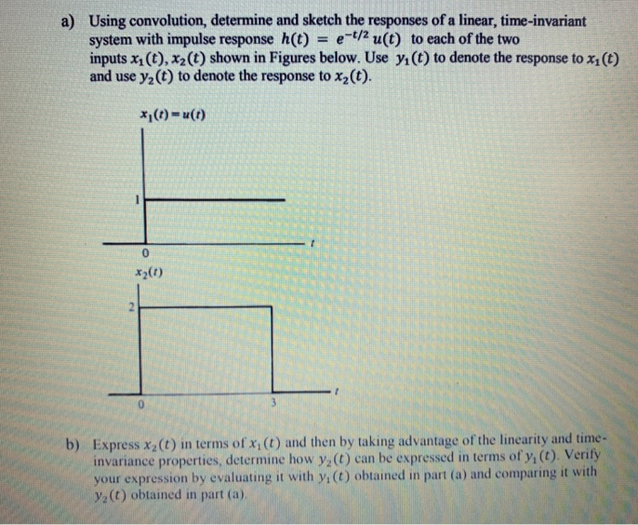 Solved Using Convolution Determine And Sketch The Responses