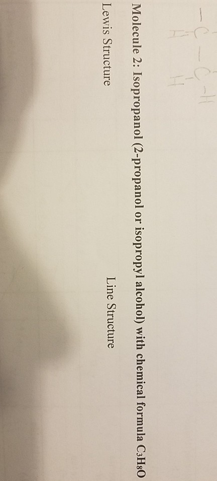Solved -1 Molecule 2: Isopropanol (2-propanol or isopropyl | Chegg.com