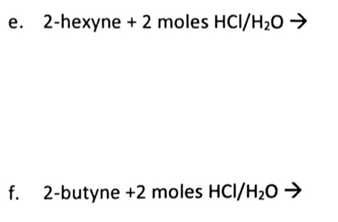 Solved Practice problems for Markovnikov addition of water | Chegg.com